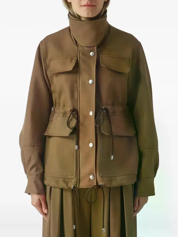 MEIMEIJ Drawstring Waist Pocket-detail Jacket