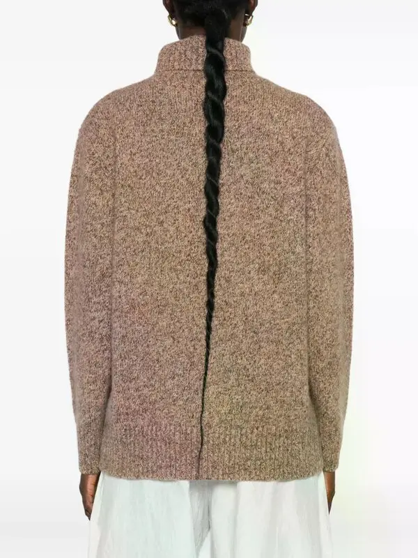 Soft Goat Marled Turtleneck Sweater