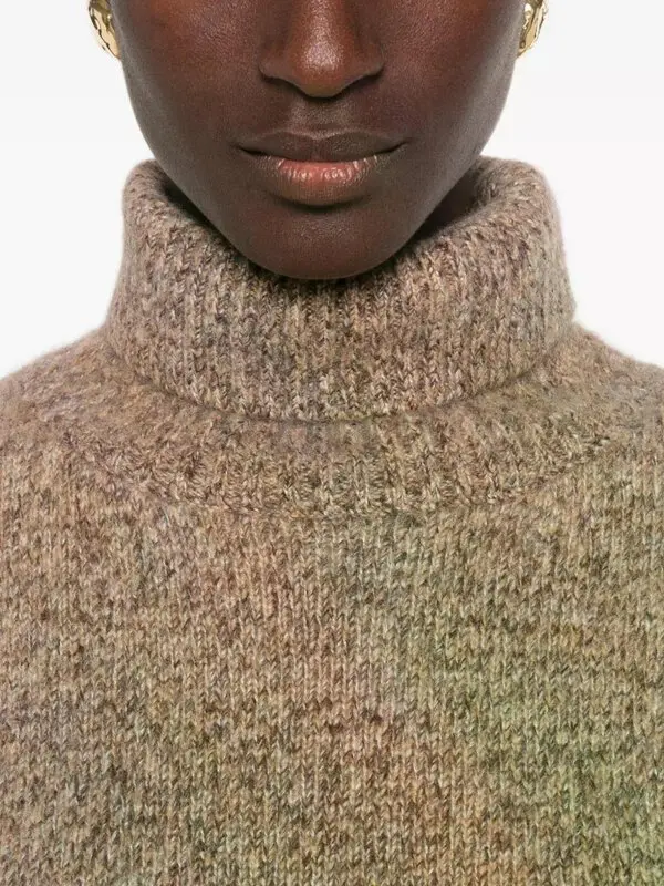 Soft Goat Marled Turtleneck Sweater