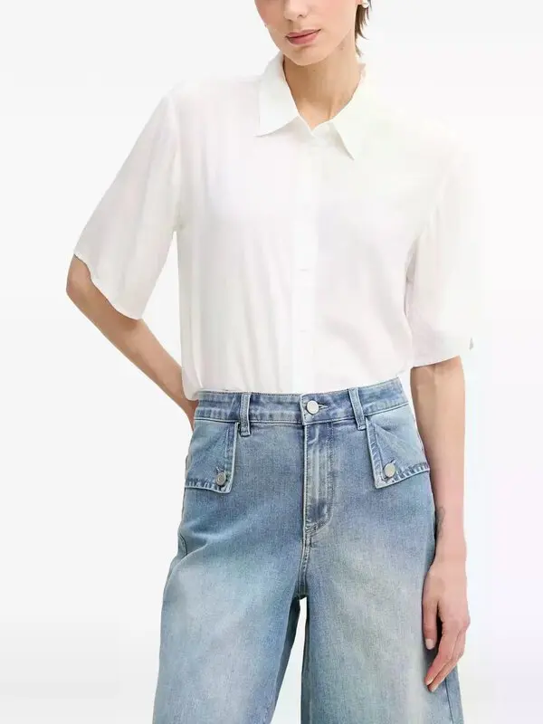 BENETTON Short Sleeve Shirt - White