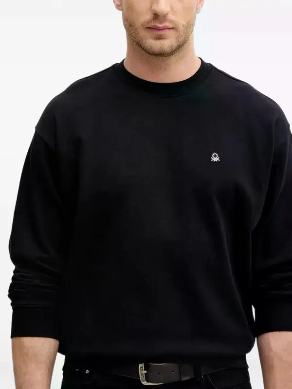 BENETTON Logo-embroidered Crew-neck Sweater