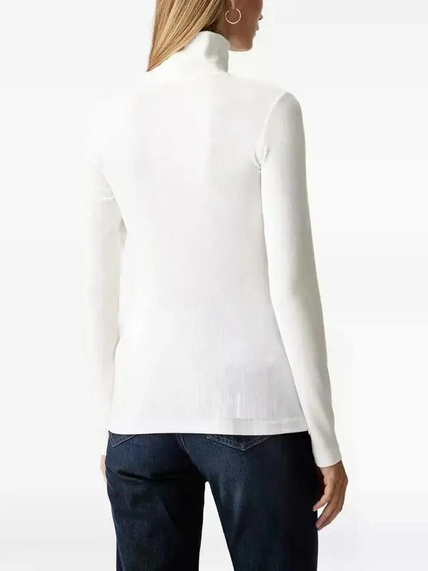 Marc O'polo Ribbed Knit Turtleneck Top - White