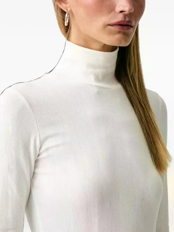 Marc O'polo Ribbed Knit Turtleneck Top - White