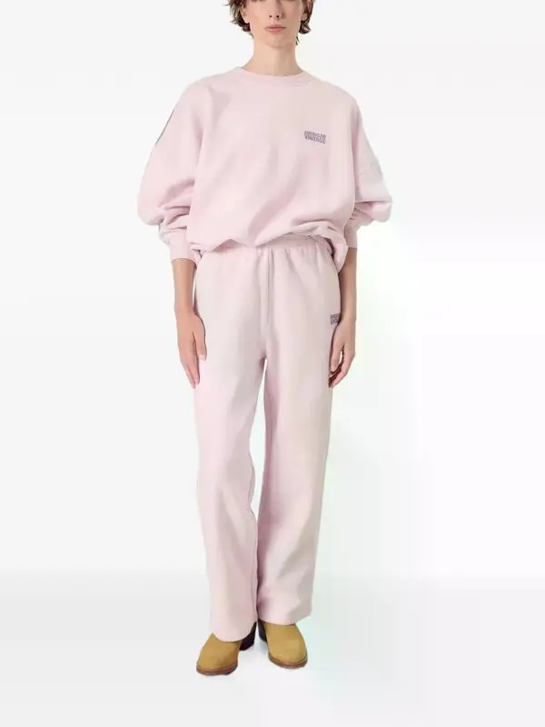 American Vintage Plizzy Logo-patch Sweatshirt - Pink