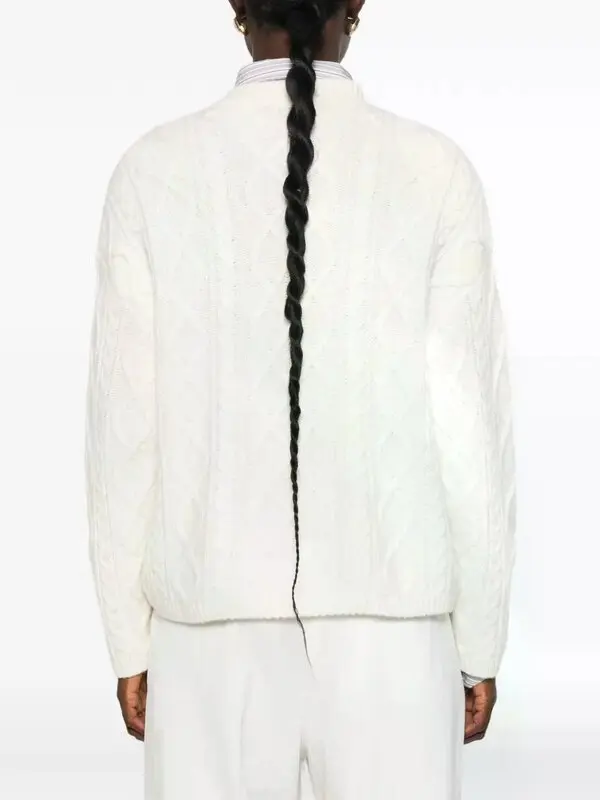 Soft Goat Cable-knit Cardigan