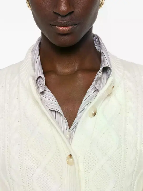Soft Goat Cable-knit Cardigan
