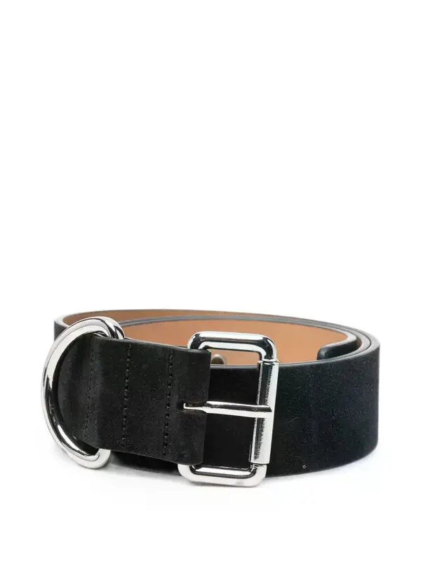 Liviana Conti Suede D-ring Belt - Black