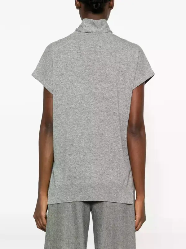 Fabiana Filippi Tie-neck Short-sleeve Sweater