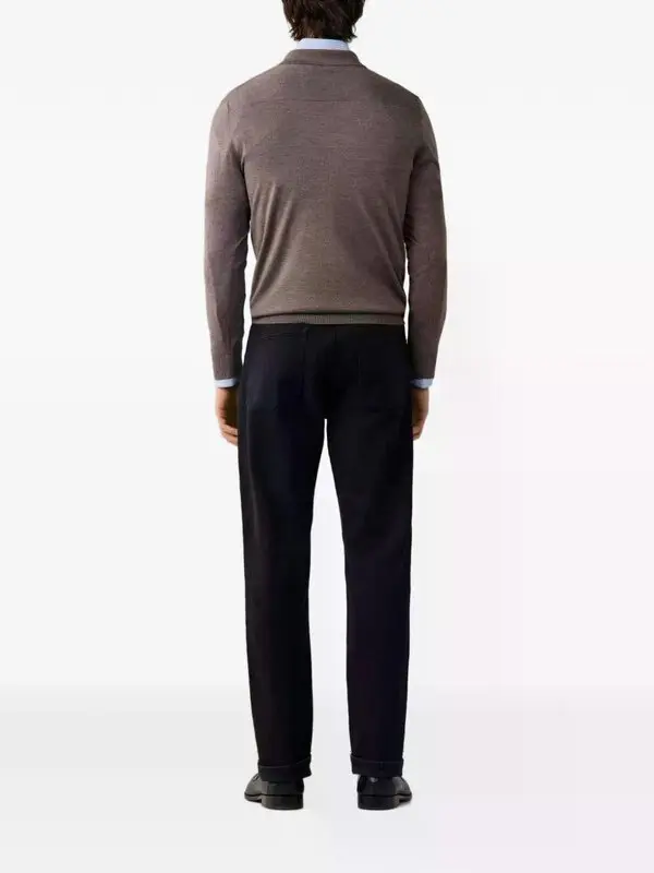 HACKETT  Knitted Long-sleeve Polo Shirt