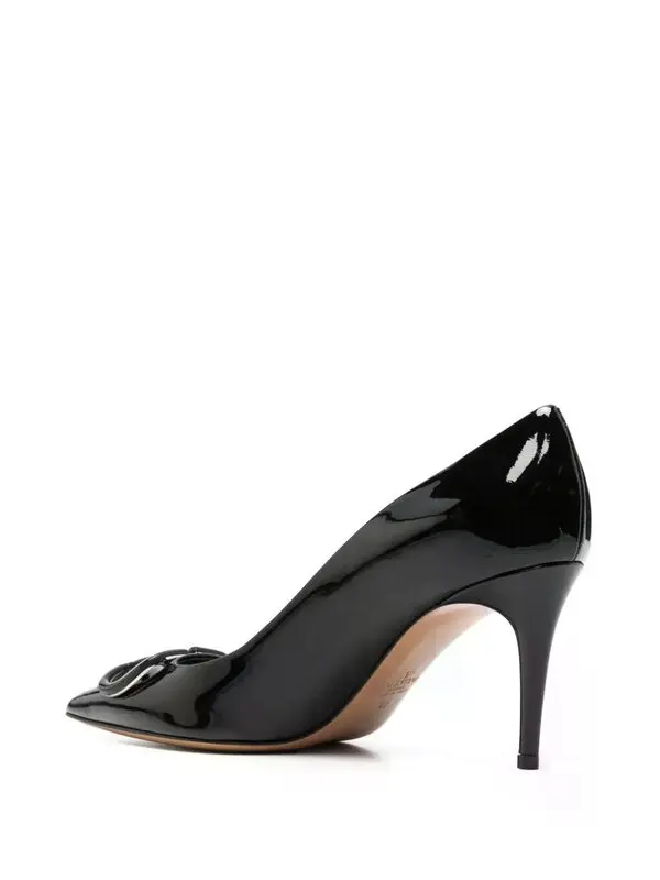 Valentino Garavani Vlogo Signature Patent Leather Pumps - Black