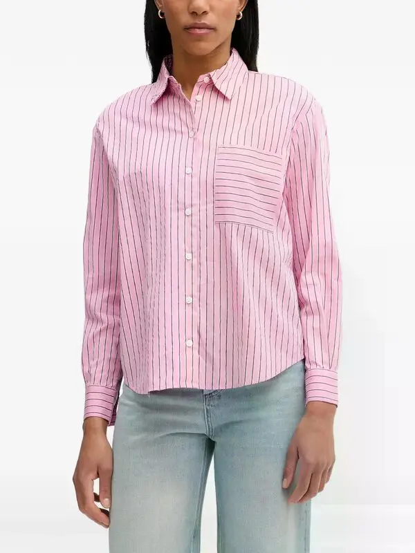 Marc O'polo Striped Cotton Shirt - Pink