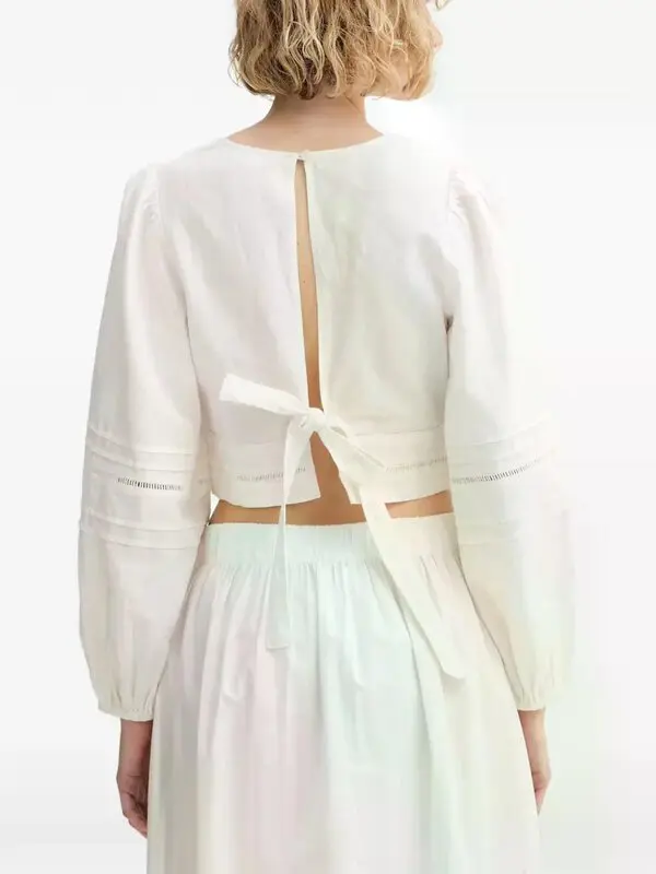 Marc O'polo Ladder-stitch Cropped Blouse