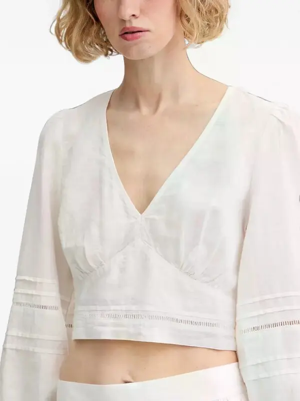 Marc O'polo Ladder-stitch Cropped Blouse