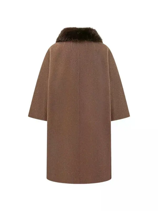 AVA ADORE Faux Fur-trim Zip-up Coat