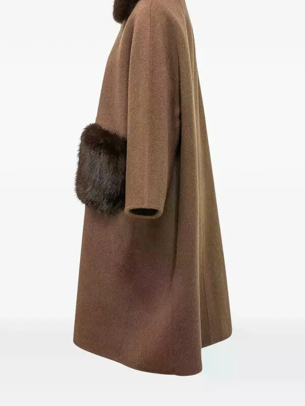 AVA ADORE Faux Fur-trim Zip-up Coat