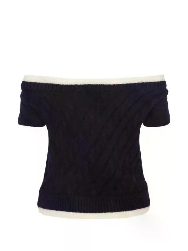 SHUSHU/TONG Bow-detail Cable-knit Sweater