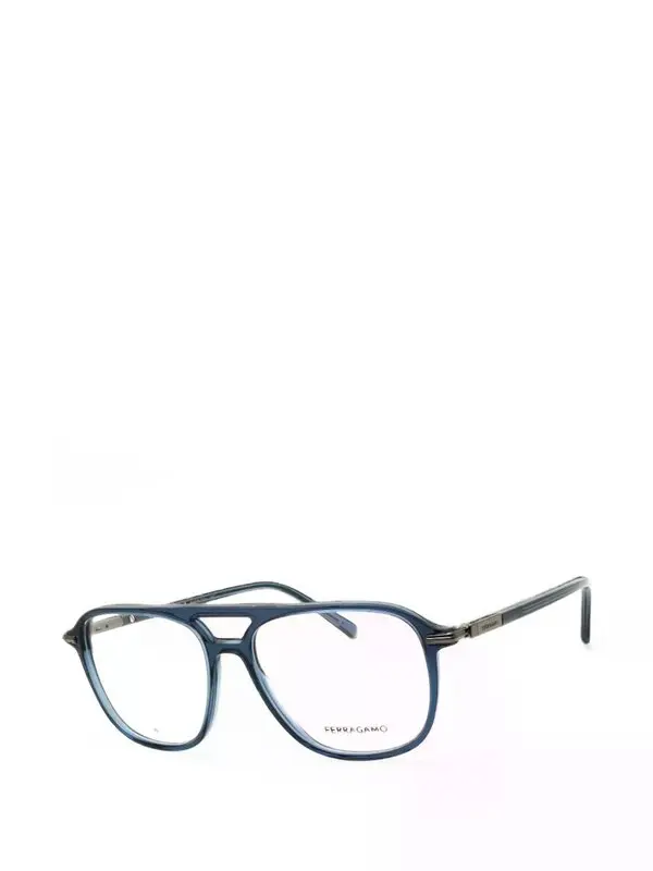 FERRAGAMO Double-bridge Aviator Eyeglasses