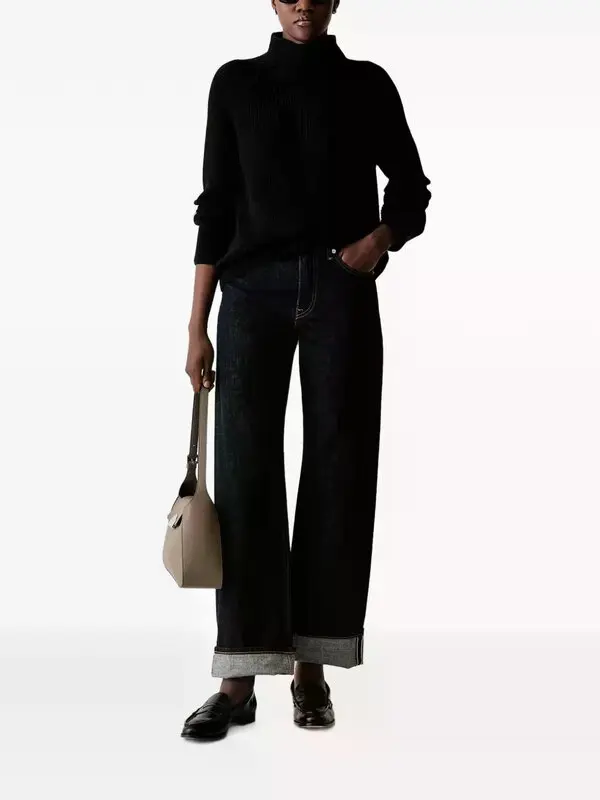 Marc O'polo Ribbed Raglan-sleeve Sweater - Black