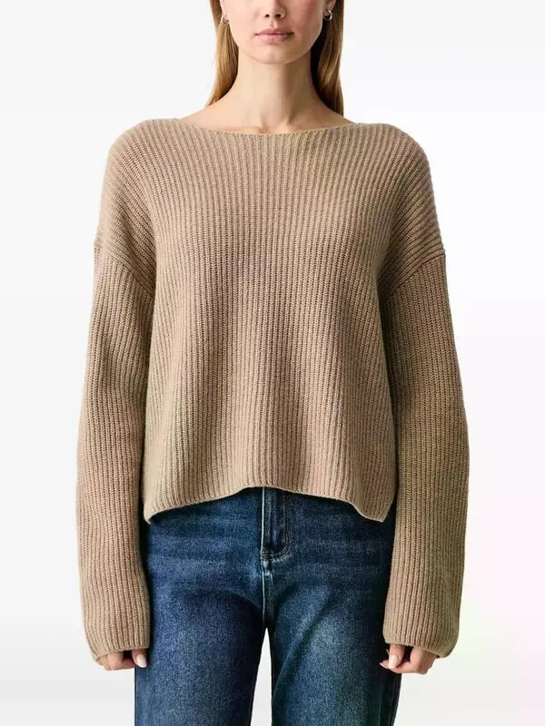Marc O'polo Ribbed-knit Boat-neck Sweater