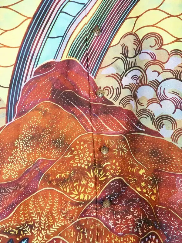 VLISCO DIALOGUES Rainbow Landscape-print Long-sleeve Shirt