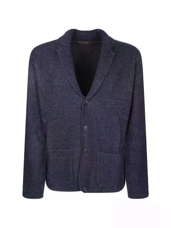 ZANONE Shawl Collar Ribbed Knit Cardigan