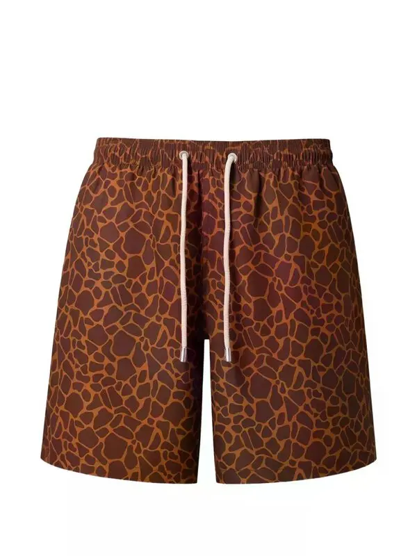 MC2 SAINT BARTH Lighting Giraffe-print Swim Shorts