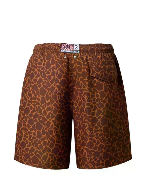 MC2 SAINT BARTH Lighting Giraffe-print Swim Shorts