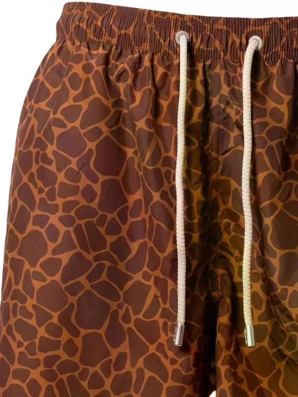 MC2 SAINT BARTH Lighting Giraffe-print Swim Shorts