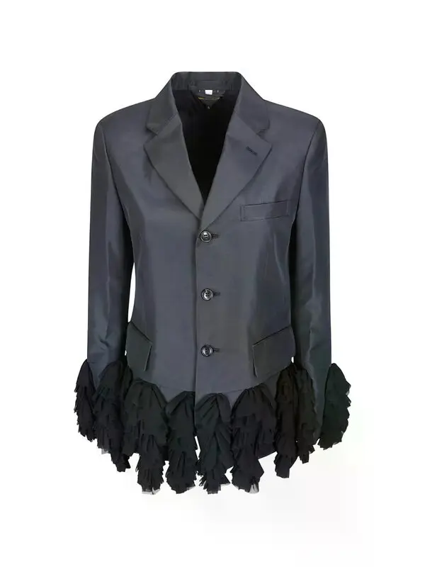 Comme Des Garçons Ruffled Trim Blazer