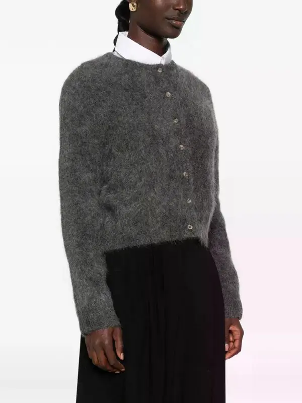 Soft Goat Brushed-knit Alpaca Cardigan