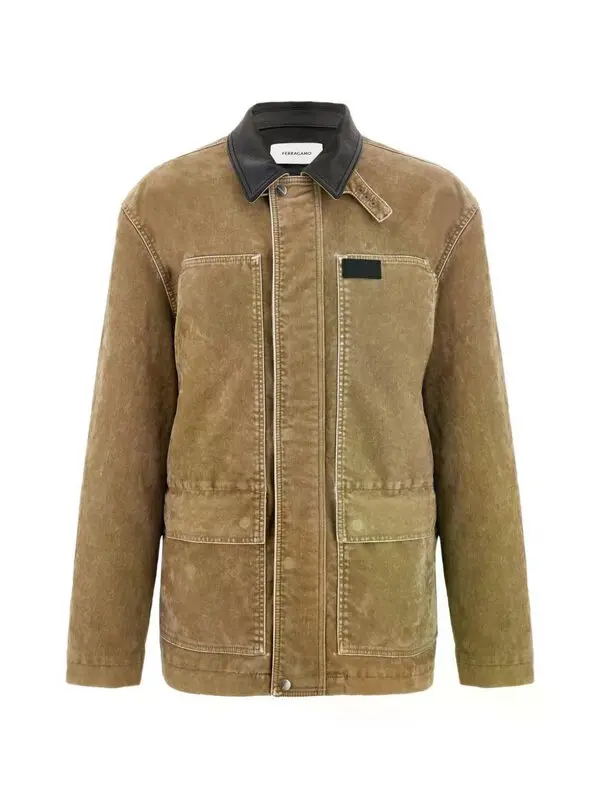 FERRAGAMO Utility Blouson With Leather Trim