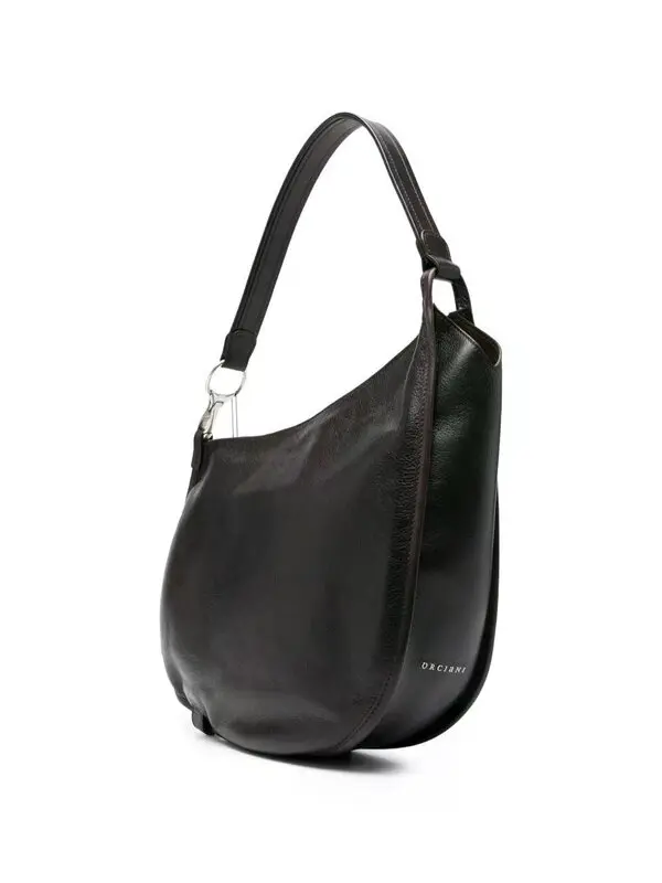 Orciani Grained Leather Shoulder Bag