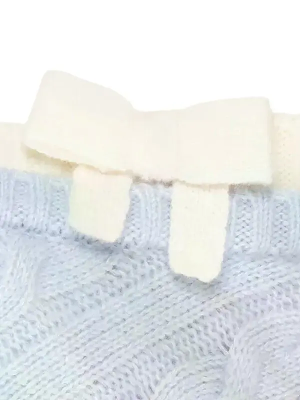 SHUSHU/TONG Off-shoulder Cable-knit Top