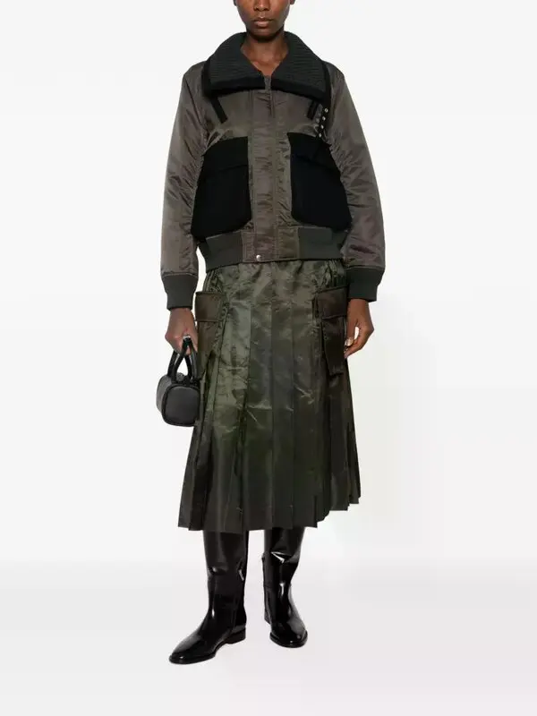 Sacai Buckle-collar Panelled Jacket