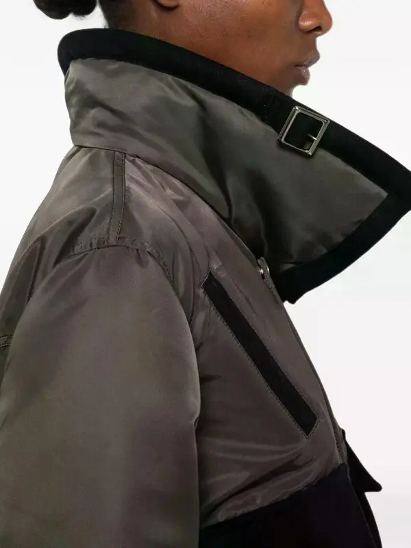 Sacai Buckle-collar Panelled Jacket