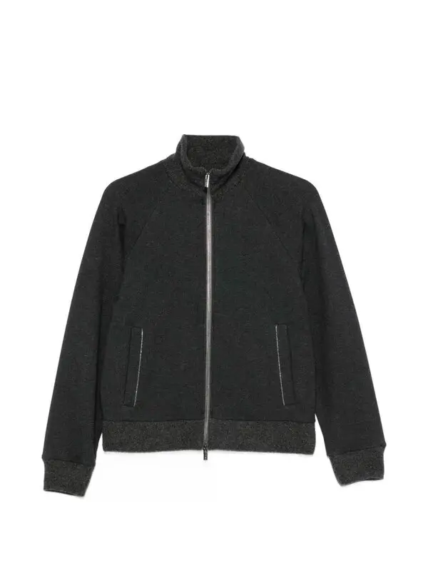 Peserico Zip-up Raglan Sweater - Grey