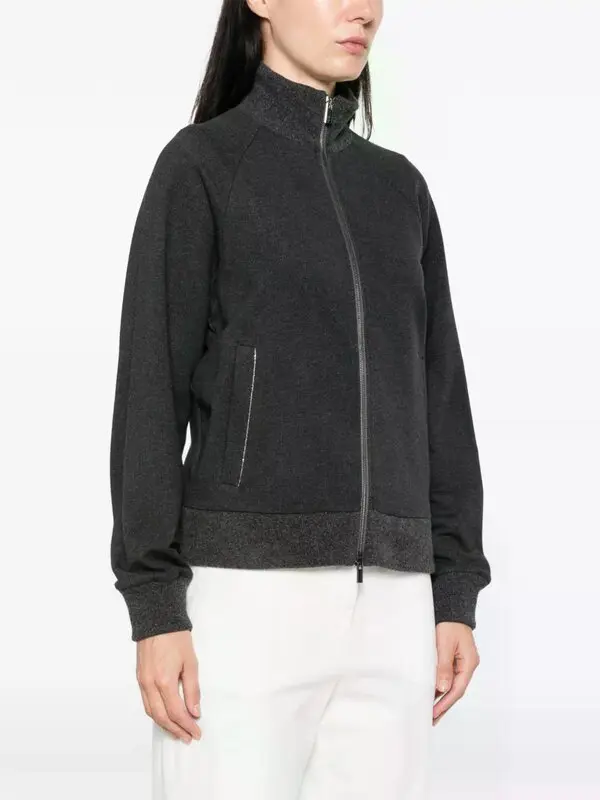 Peserico Zip-up Raglan Sweater