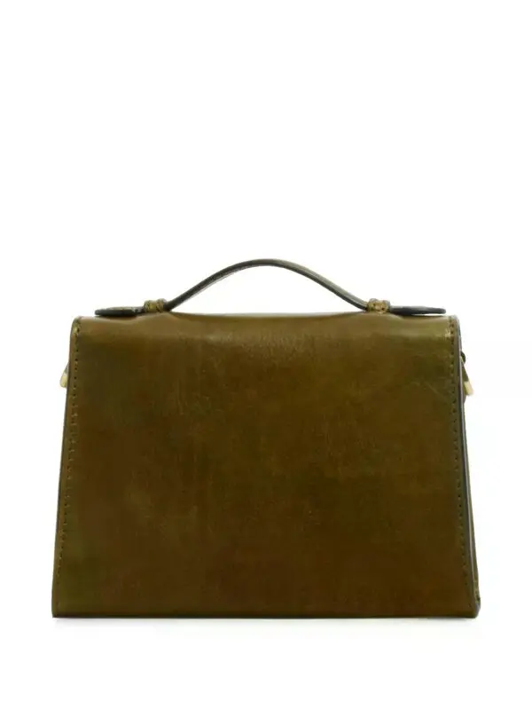 THE BRIDGE Twist-lock Leather Tote Bag