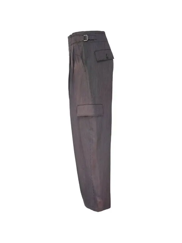 JIYONGKIM Pinstripe-print Cargo Pants