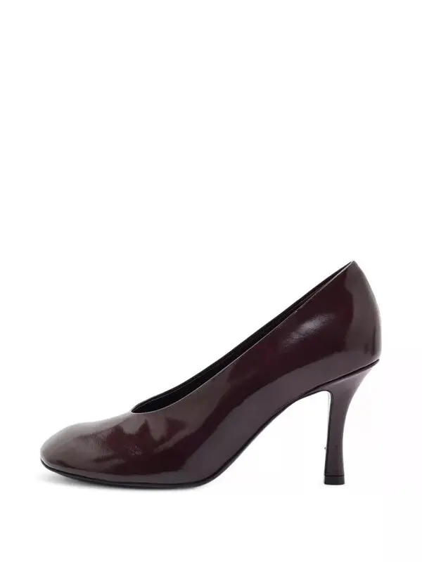 Burberry Baby Leather Heeled Pumps - Red