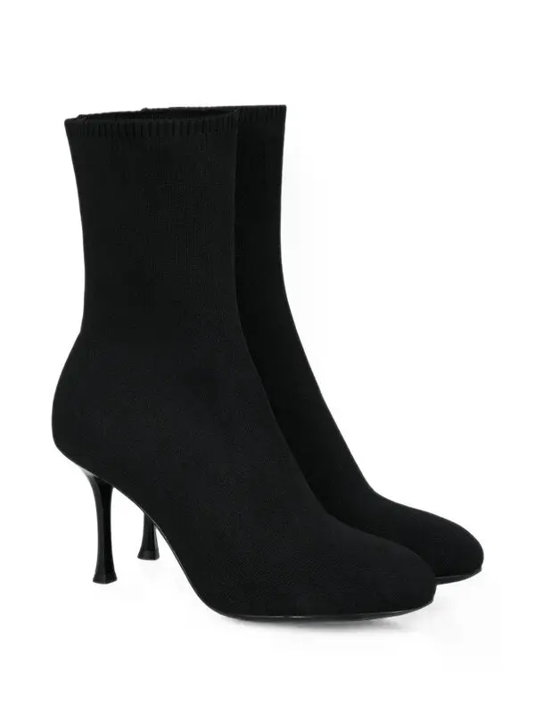 POTAMY X Hanna Schönberg Knit Stiletto Ankle Boots - Black