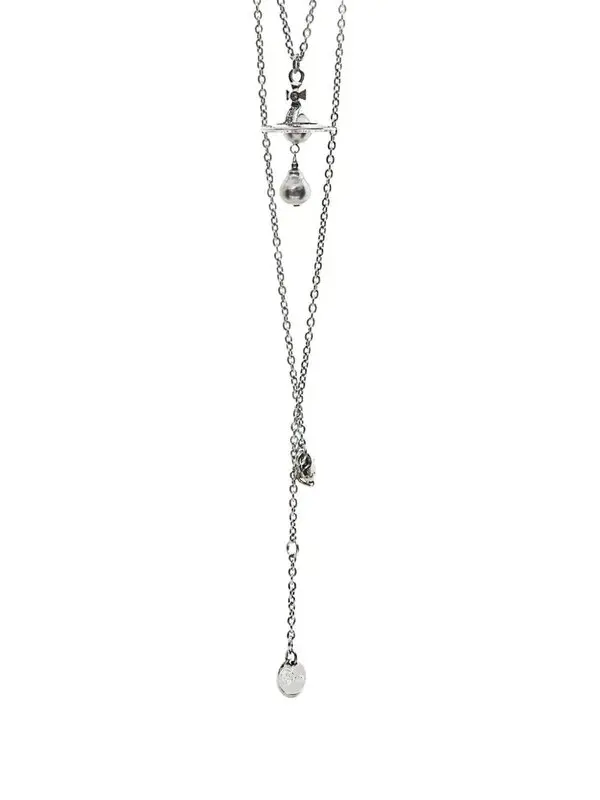 VIVIENNE WESTWOOD Aleksa Faux-pearl Pendant Necklace - Silver
