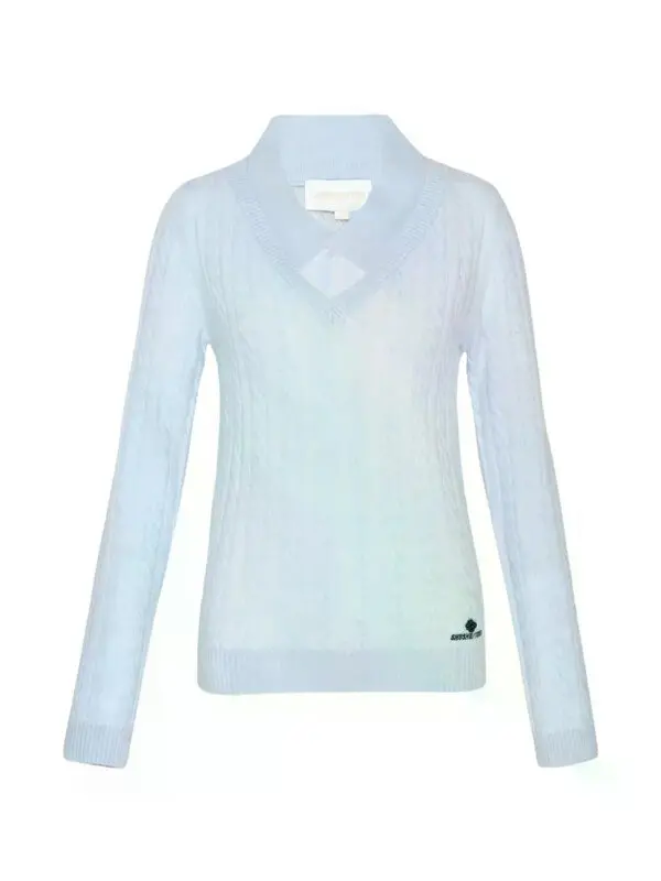 SHUSHU/TONG Cable-knit Sailor-collar Sweater