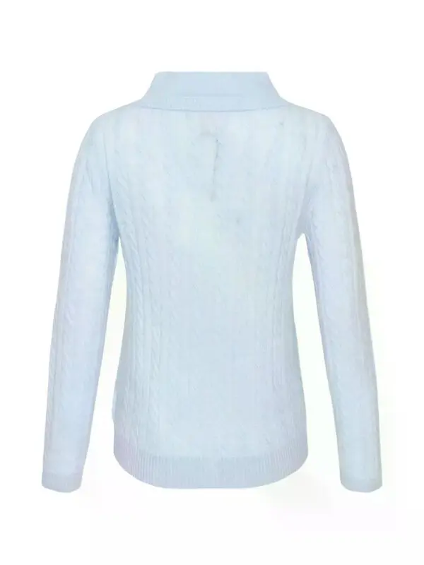 SHUSHU/TONG Cable-knit Sailor-collar Sweater