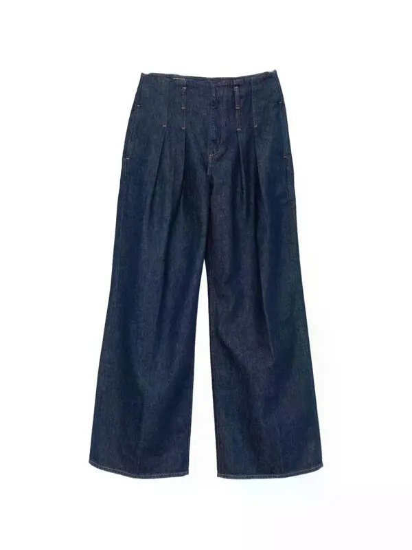 Polo Ralph Lauren Pleated Wide-leg Jeans - Blue