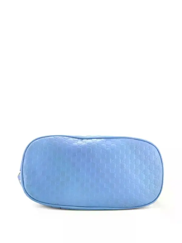 Gucci Convertible Dome Microssima Leather Mini Satchel - Blue