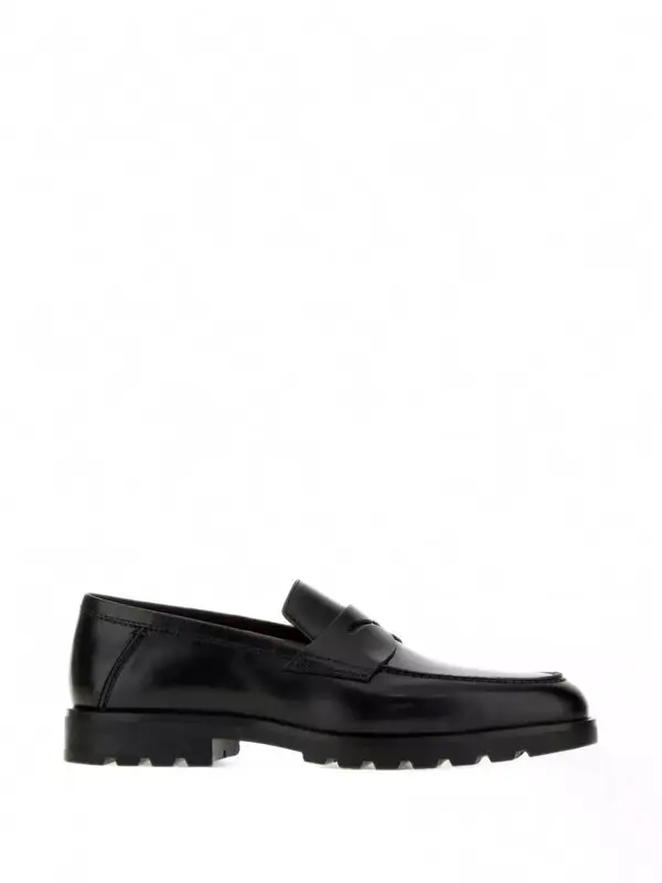 Santoni Rock Leather Loafers
