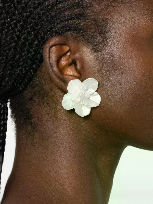 SELF-PORTRAIT Pearl Flower Earrings