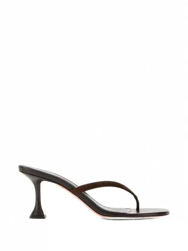 Amina Muaddi Juliette Thong Sandals - Brown