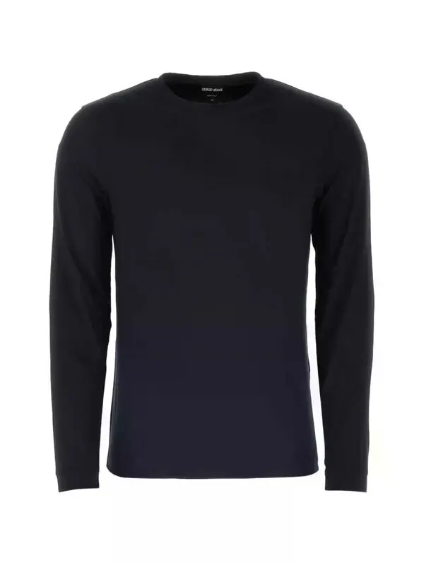 Giorgio Armani Long-sleeve Crew-neck T-shirt - Black